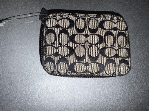 Coach Signature Triple pill box case holder travel black #61700 | eBay