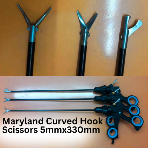 Maryland Curved Hook Scissors 5mmx330mm Premium Laparoscopic Surgical ...