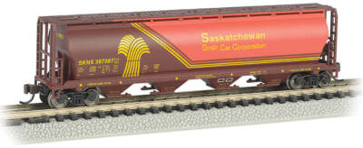 Bachmann 19153 N Scale 4 Bay Covered Hopper Saskatchewan SKNX | eBay