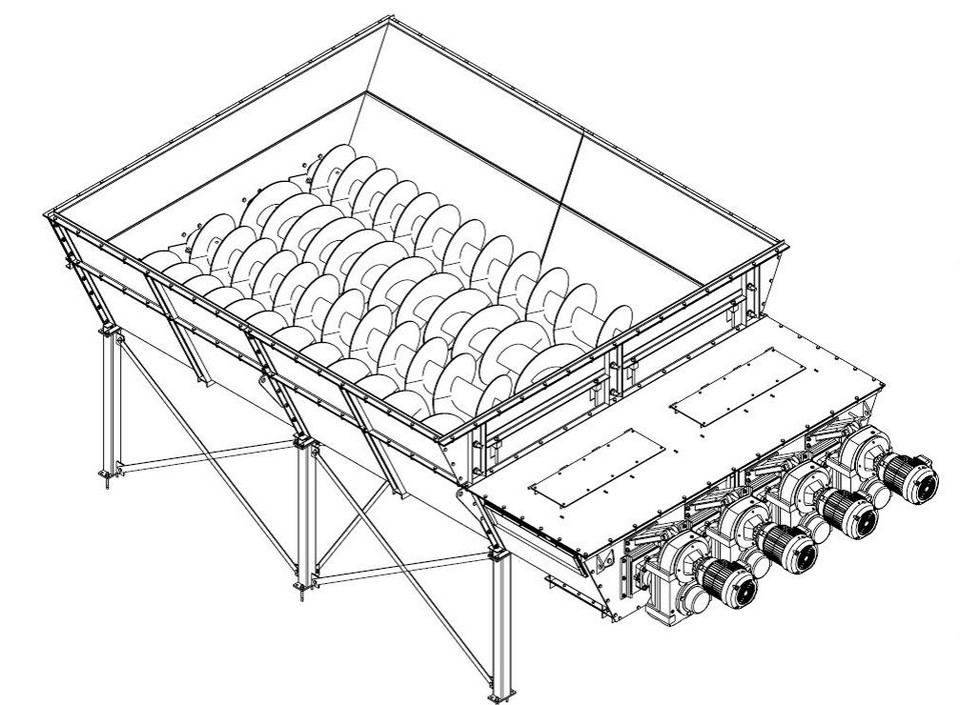 Laidig 14'x14' Multi-Screw (Auger) Receiving Pit System - New Surplus ...