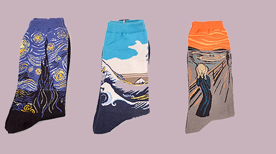 Famous Painting Socks Funky Quirky Unique Hipster Style Designs EU38-41 ...