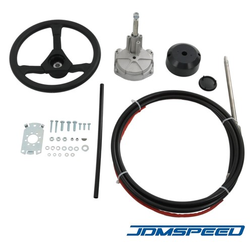 14 Ft Boat Rotary Steering System Outboard Kit SS13714 Marine W/ 13.5 ...