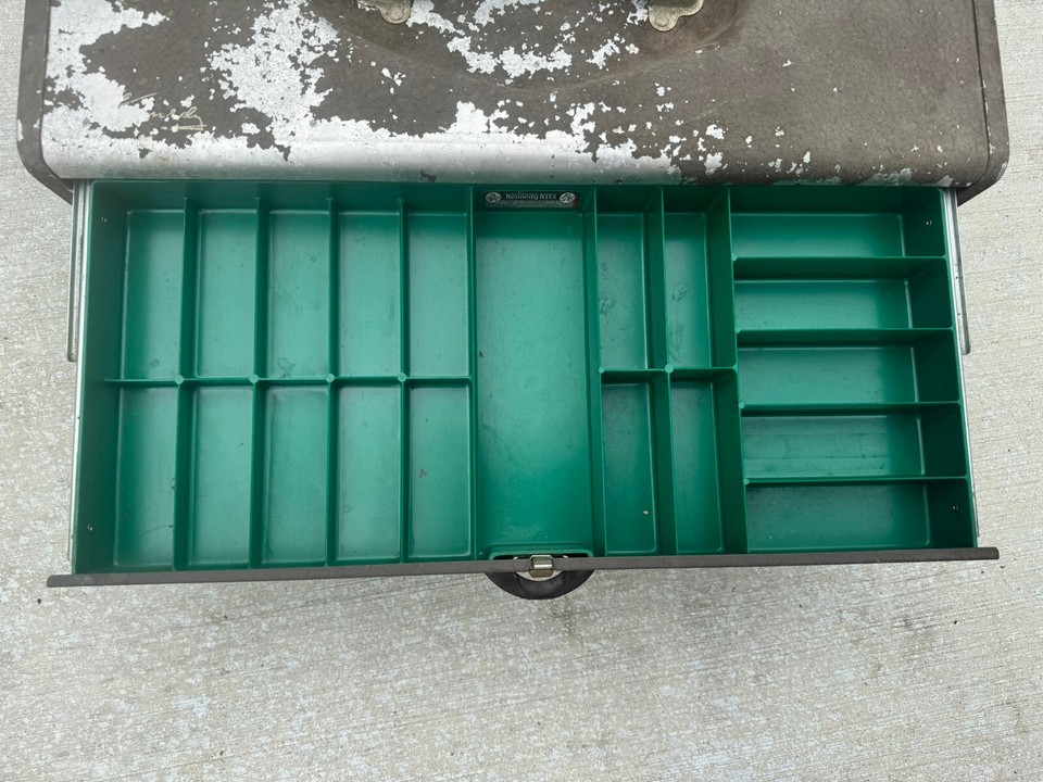 Vintage Kennedy Kits TC-20AL Tackle Box Two Drawer Metal Made In USA | eBay