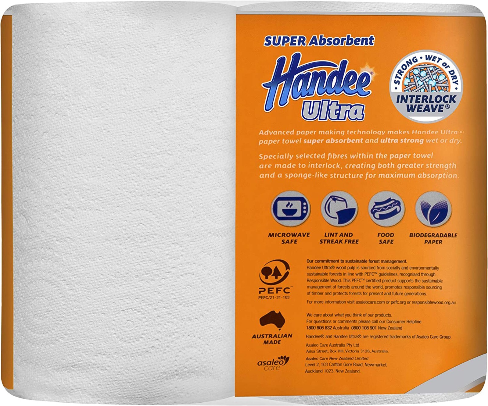 Handee Double Length Ultra Paper Towel 120 Sheets Per Roll White 8 handee-double-length-ultra-paper-towel-120-sheets-per-roll-white-8