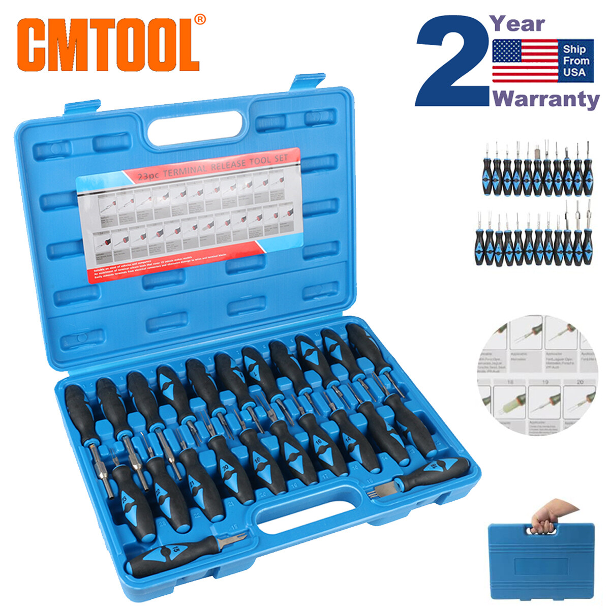 23PCS Terminal Release Tool Wire Terminal Electrical Connector Pin ...