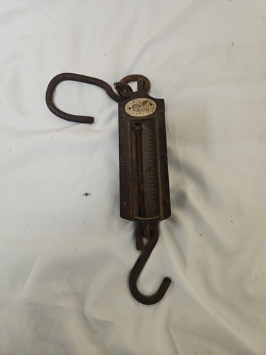 Vintage Chatillon 400LBS Hanging Spring Scale Iron Clad | eBay