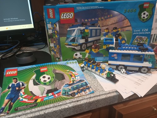 LEGO 3406 Team Transport Sports Soccer Football Blue Team, instructions ...