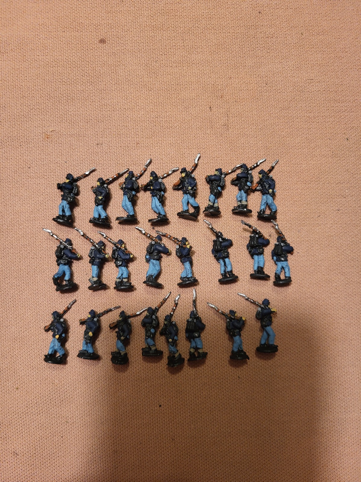 15mm painted ACW Union infantry with command. Blue Moon figs ...