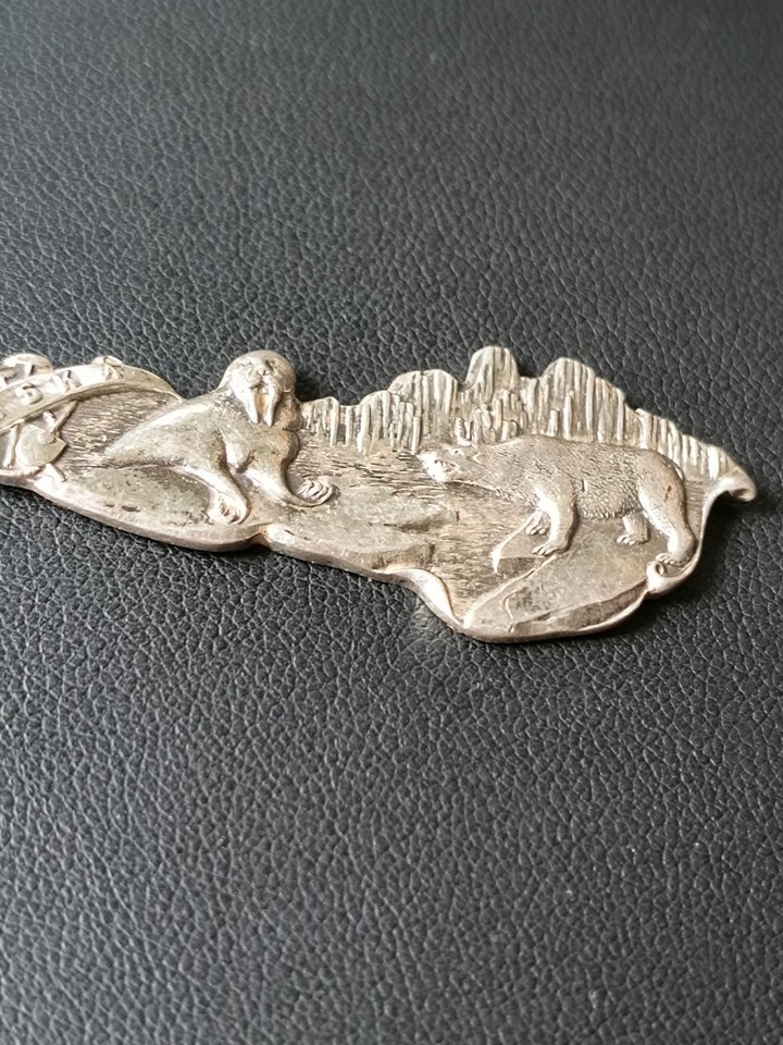 VTG Sterling Silver 925 ALASKA Sled Dogs Walrus Polar Bear Souvenir ...