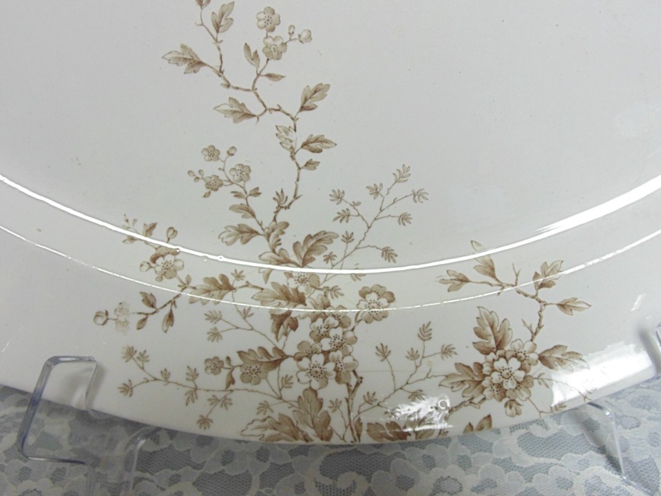 T.C. & F. Booth 17" Parisian Granite Platter Washington Pattern Brown ...