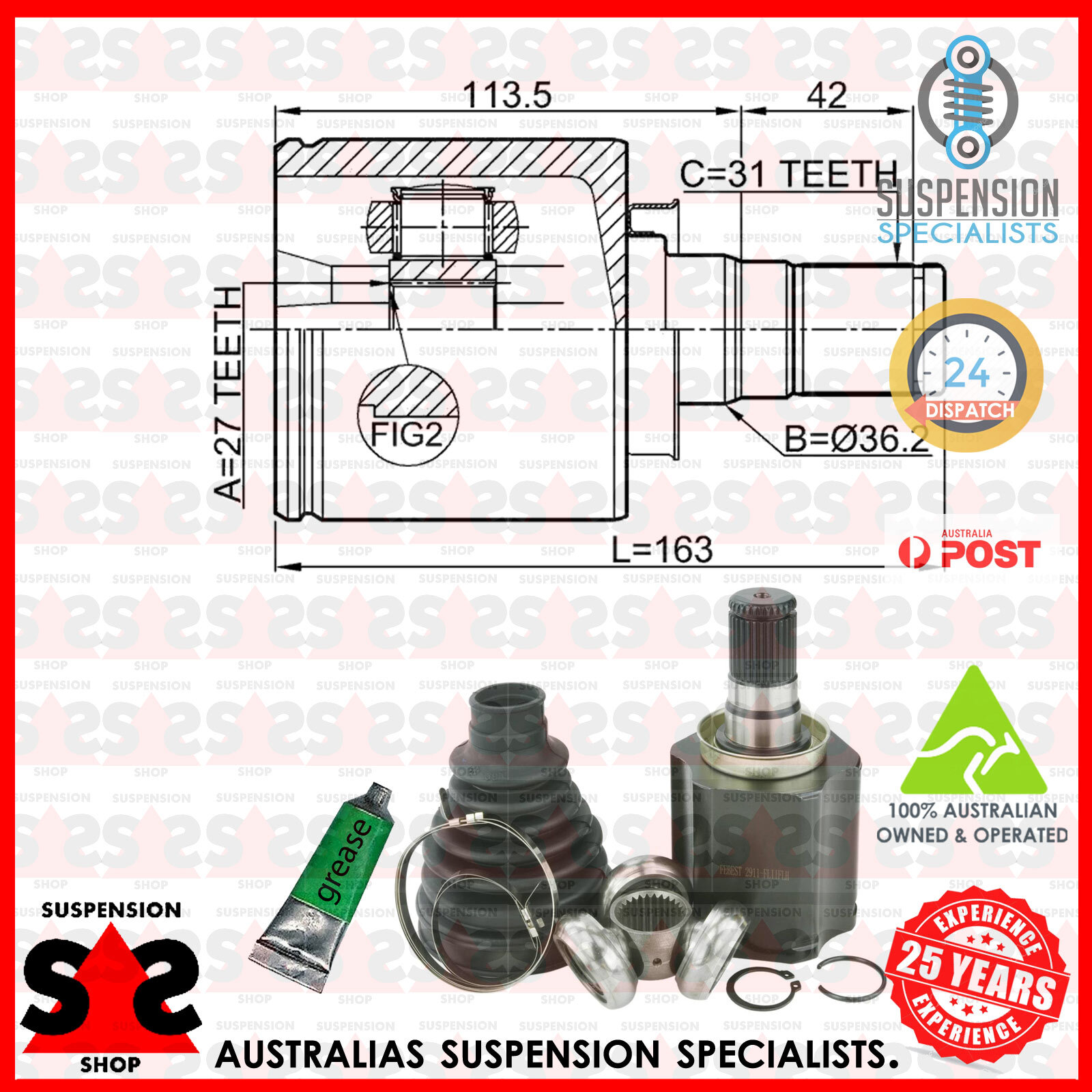 Transmission Sided Joint Kit, Drive Shaft Suit LAND ROVER Freelander 2 ...