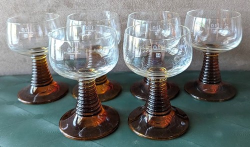 Schott Zweisel Amber Beehive Stem Wine Goblets 3 Oz, Set of 6, Clear ...