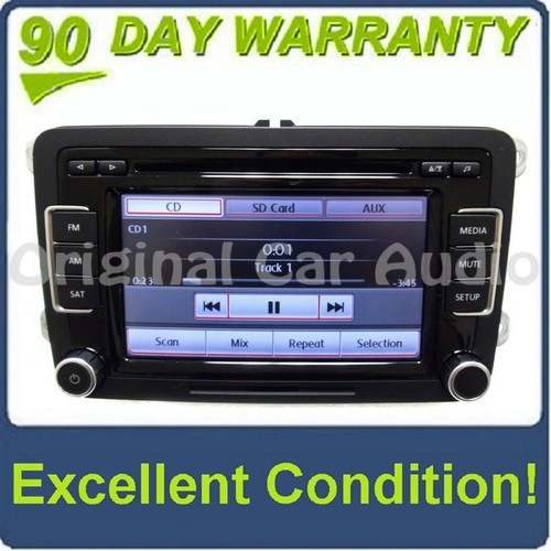 VW Volkswagen RCD-510 Radio Stereo 6 Disc Changer MP3 CD Player Touch ...