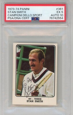 Stan Smith 1973-74 Panini Campioni Dello #361 Rookie Autograph PSA 5 ...