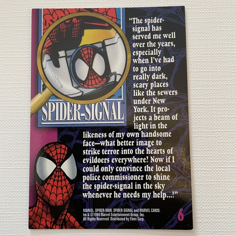 1994 Marvel Cards Spider Man, Spider Signal Powers #6 | eBay