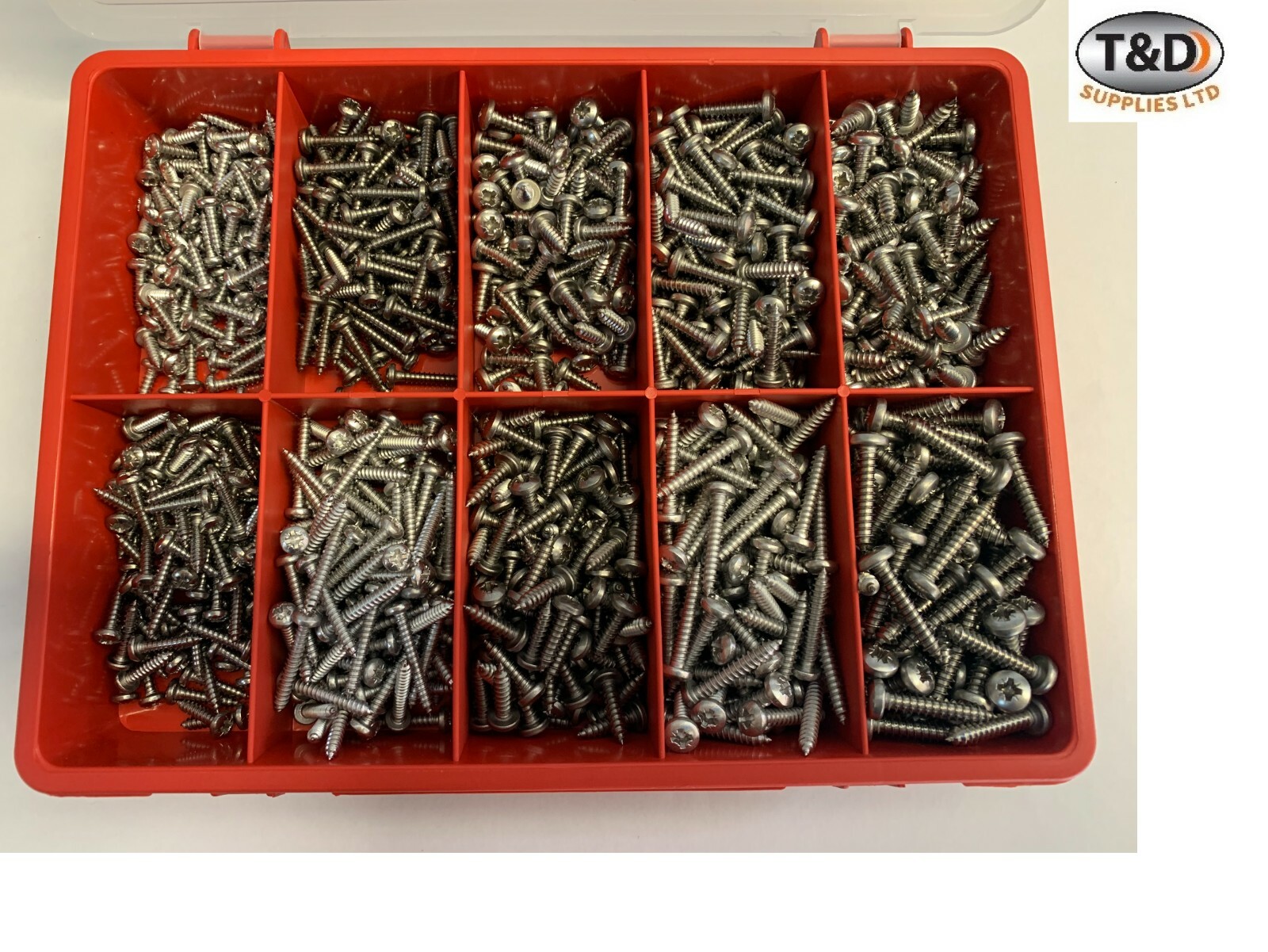 960 x Stainless Steel Pan Pozi Head Self Tapping Screws Assorted Kit ...