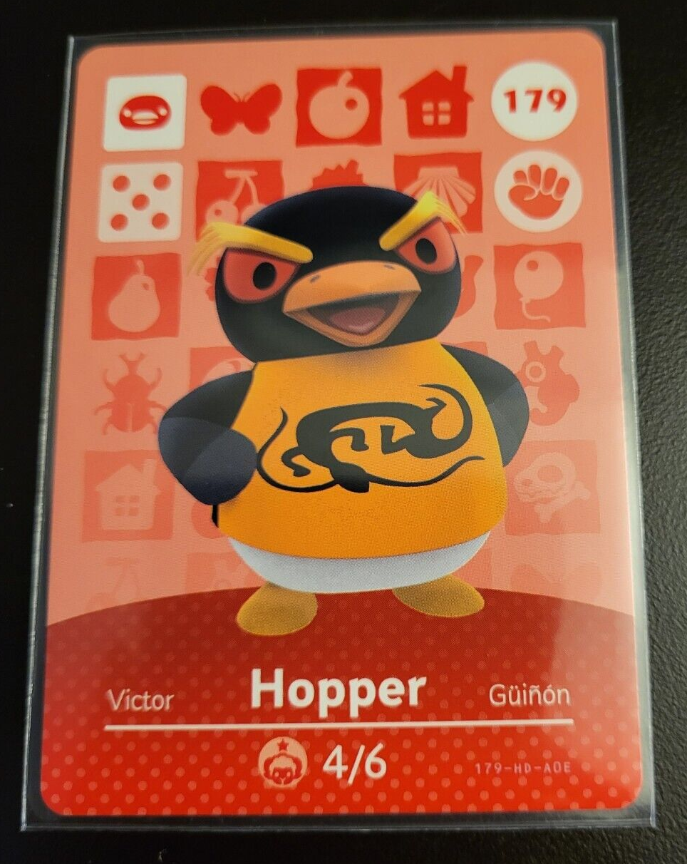 Hopper - 179 - Series 2 - Authentic Animal Crossing Amiibo Card | eBay
