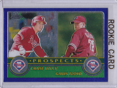 CHASE UTLEY ROOKIE CARD 2003 Baseball TOPPS CHROME PROSPECTS RC ...