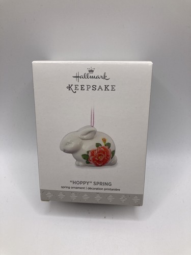 2017 Hallmark "HOPPY" SPRING Porcelain Bunny Keepsake Ornament | eBay