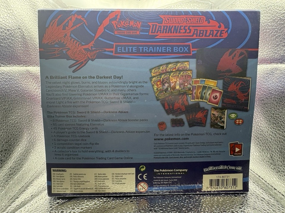 Darkness Ablaze ETB Pokemon Sword & Shield Elite Trainer Box Factory ...