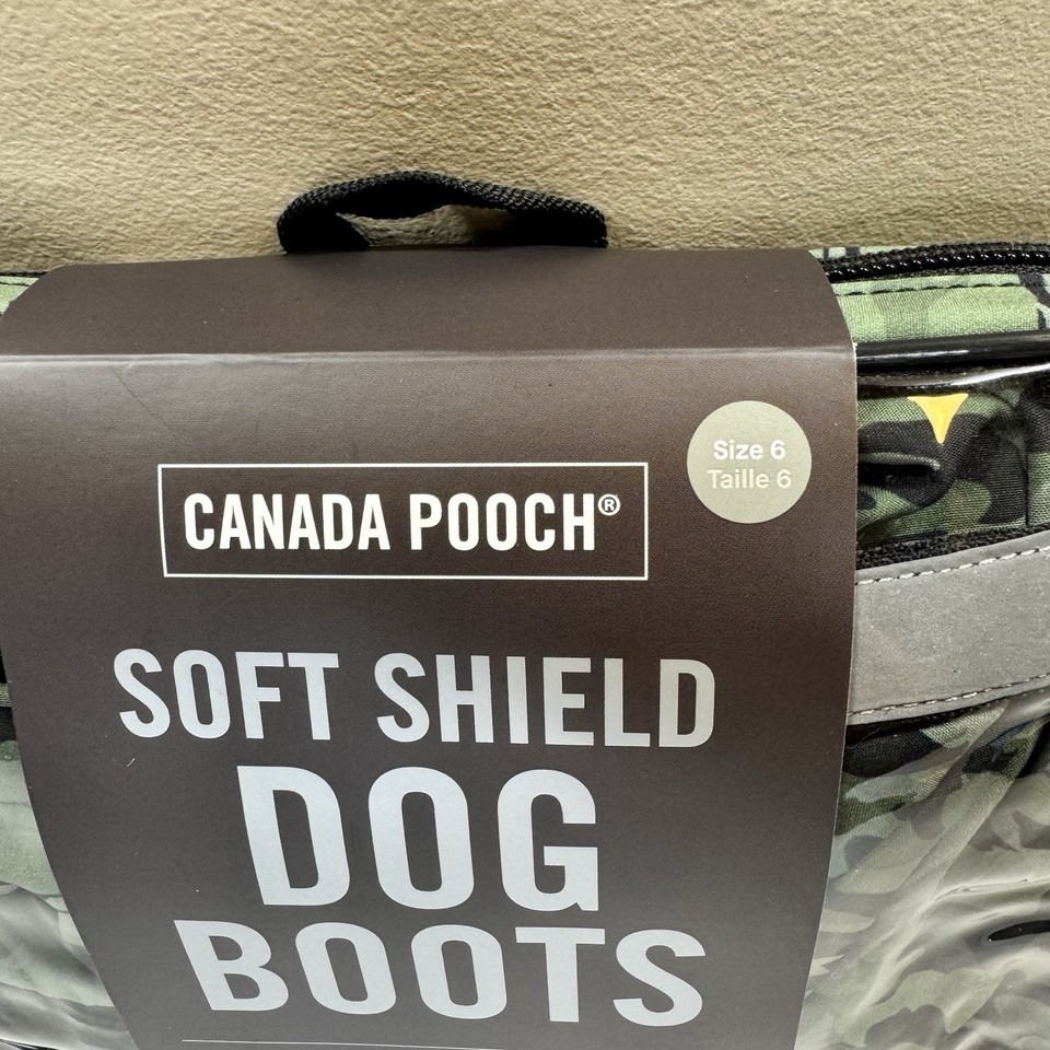 Canada Pooch Soft Shield Dog Boots Booties (Set Of 4) - Army Green Camo ...