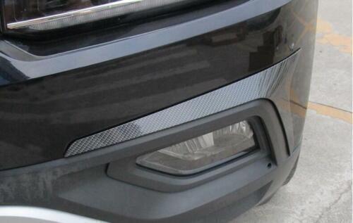 Carbon Fiber Exterior Front Fog Light Strip Trim For Volkswagen Atlas ...
