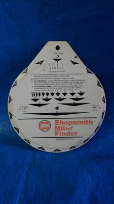 Shopsmith Miter Finder/Board feet Calculator | eBay