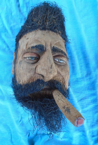 Fidel Castro mask made of carved coconut | eBay
