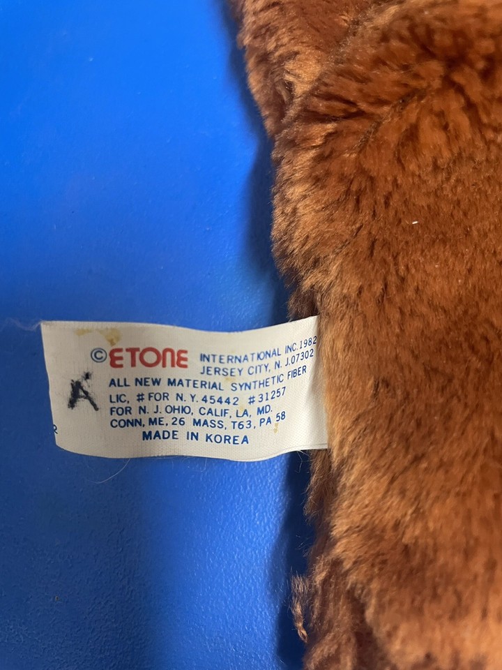 Nintendo Donkey Kong Plush Hand Puppet Toy 1982 Etone Super Mario ...