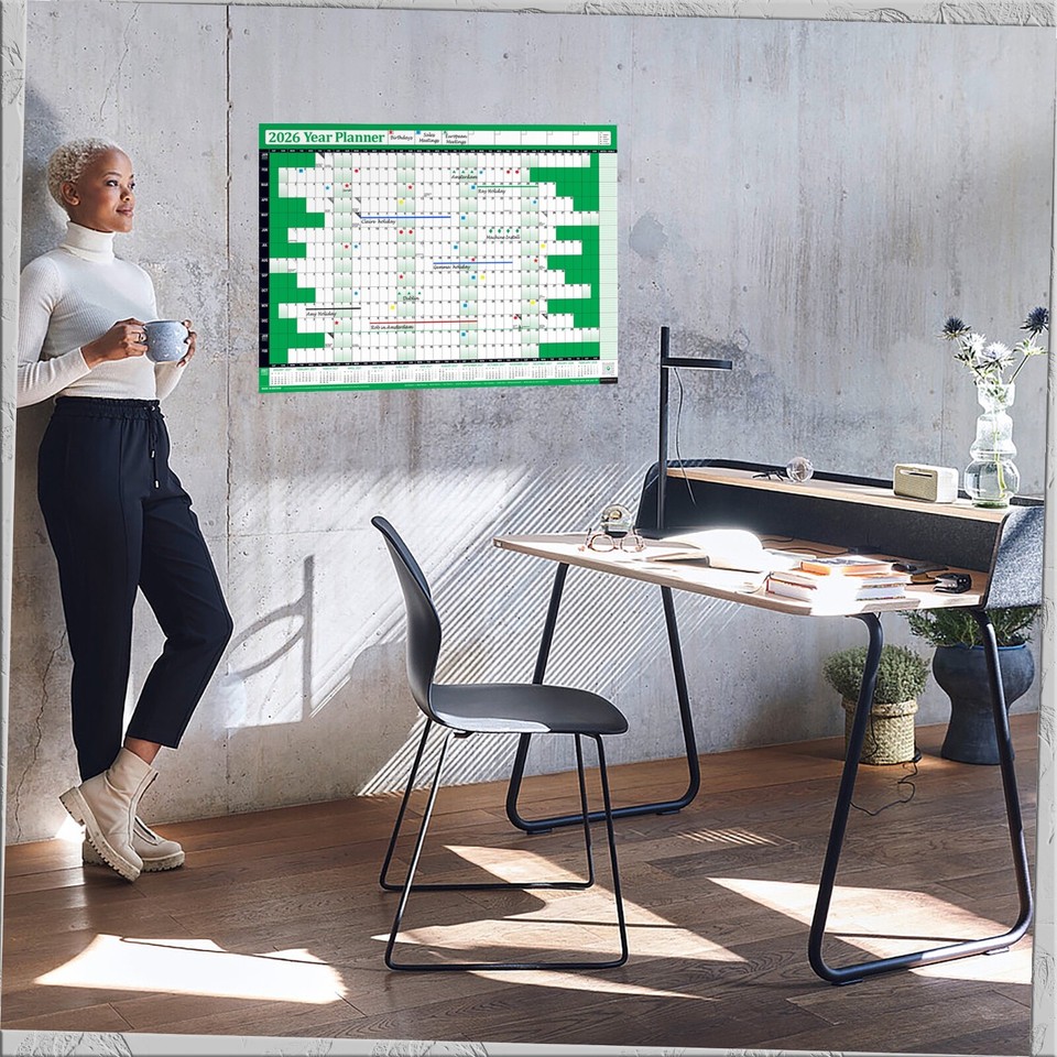 2026 Wall Planner Calendar Wall Chart Calender Holidays WIDEST RANGE ON EBAY | eBay UK