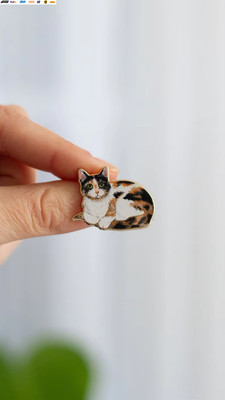 Calico V2 Cat Enamel Pin, Animal Lover Pet Lover Gift, Cats Lapel ...