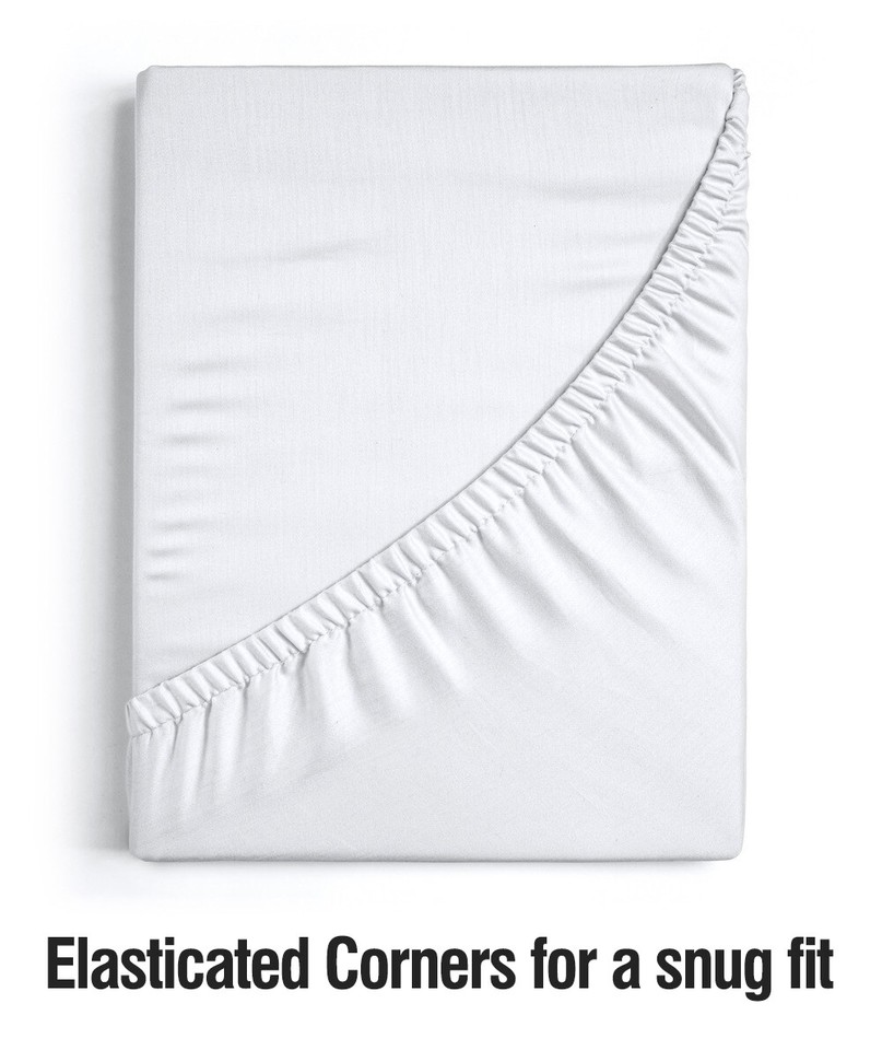 Fitted Bed Sheet 11''/28cm Deep Egyptian Cotton Single 4FT Double King ...