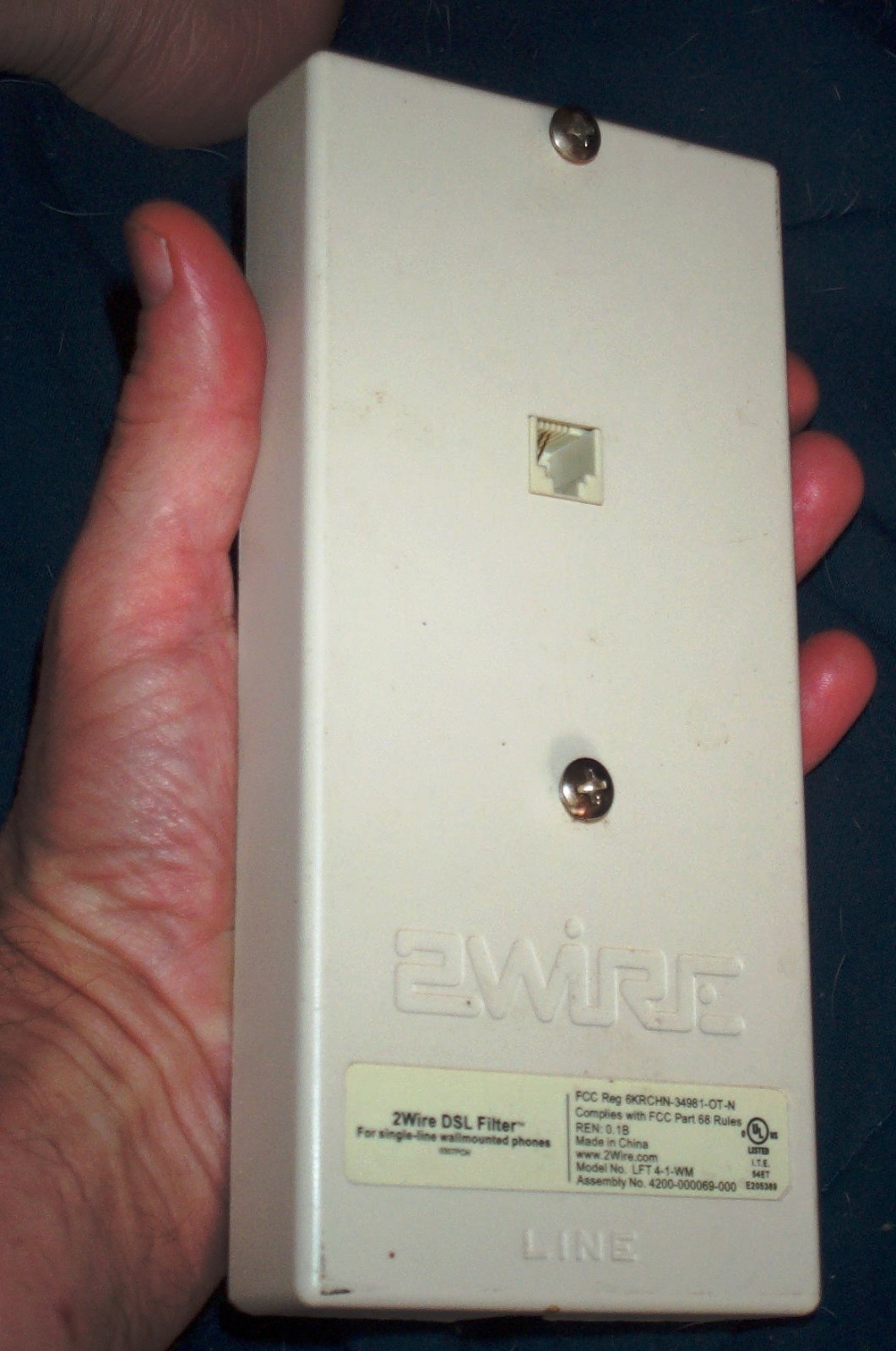 DSL Filter 2wire Single Line Wall Mounted Phones Wall Mount Telephone ...