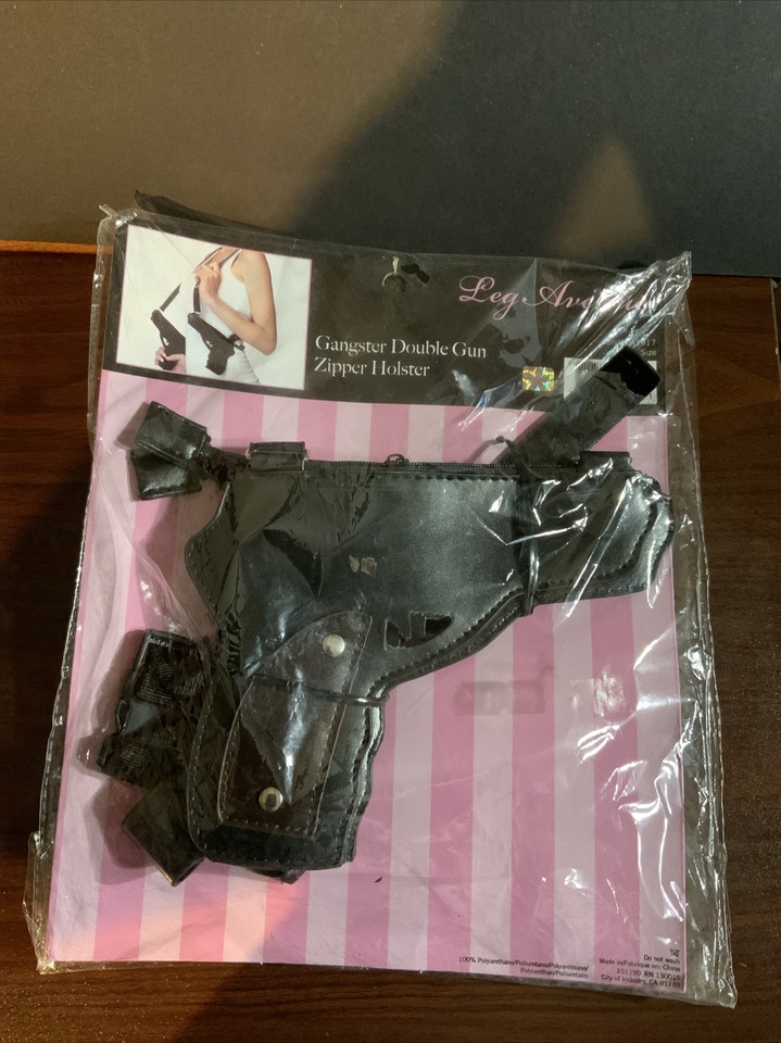 Theater Prop Halloween Costume Accessory Gangster Double Gun Zipper ...