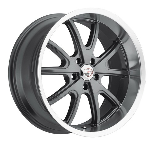 20" Vision American Muscle 143 Torque Gunmetal Machined Lip 20x8.5 5x5 ...