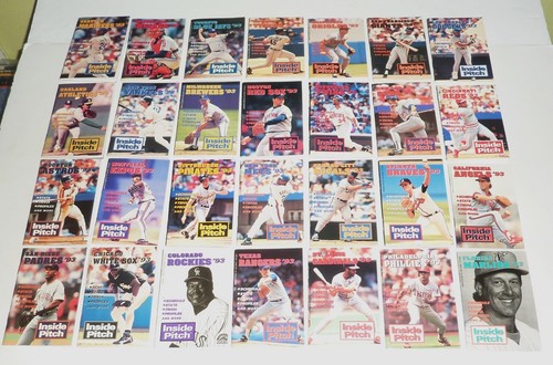 1993 Bantam Books Inside Pitch Baseball Program Booklets Lot Of 28 | eBay