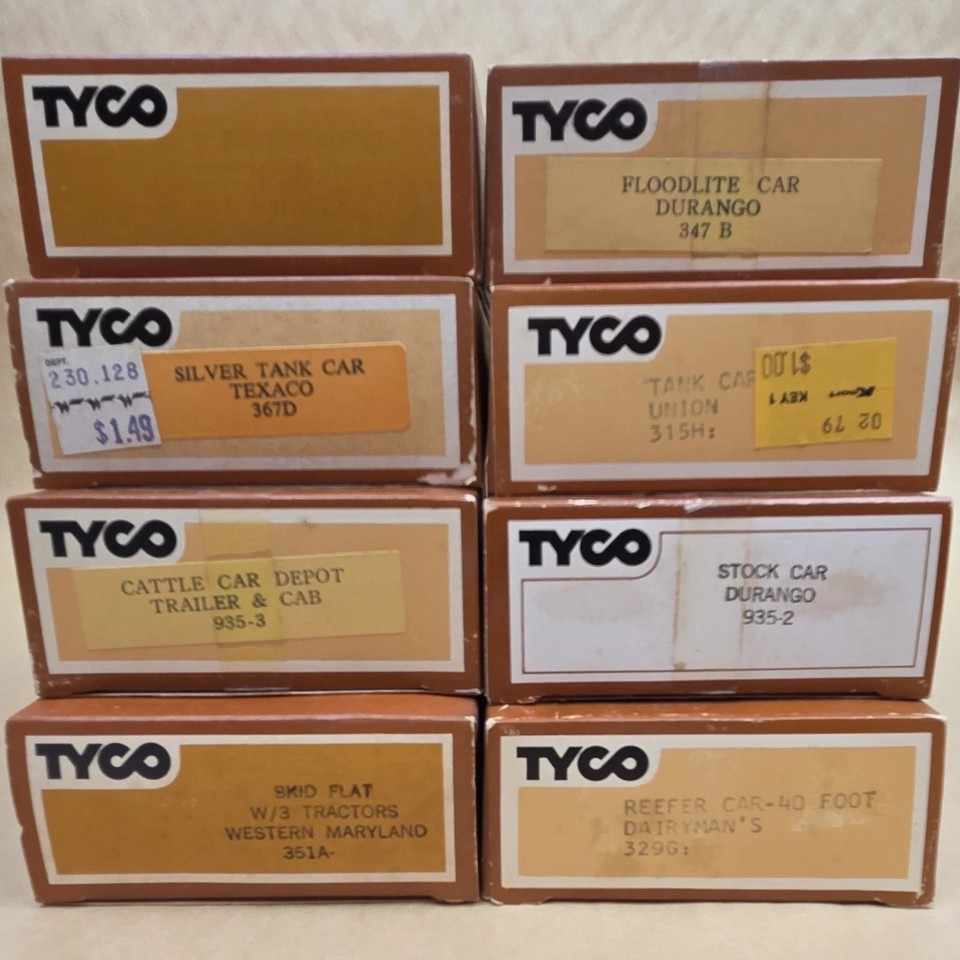 Lot of 8 Tyco HO Scale Train Engine And Cars With Boxes | eBay