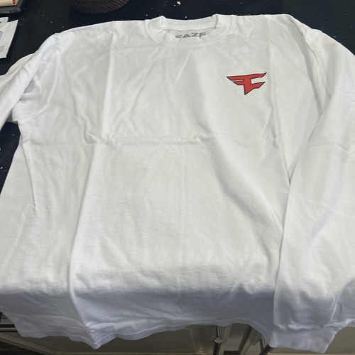 FAZE CLAN WHITE MENS LONG SLEEVE T SHIRT SIZE LARGE | eBay
