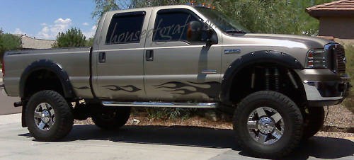 Solid Rocker flame flames decal decals graphics fit Ford F150 F250 F350 ...