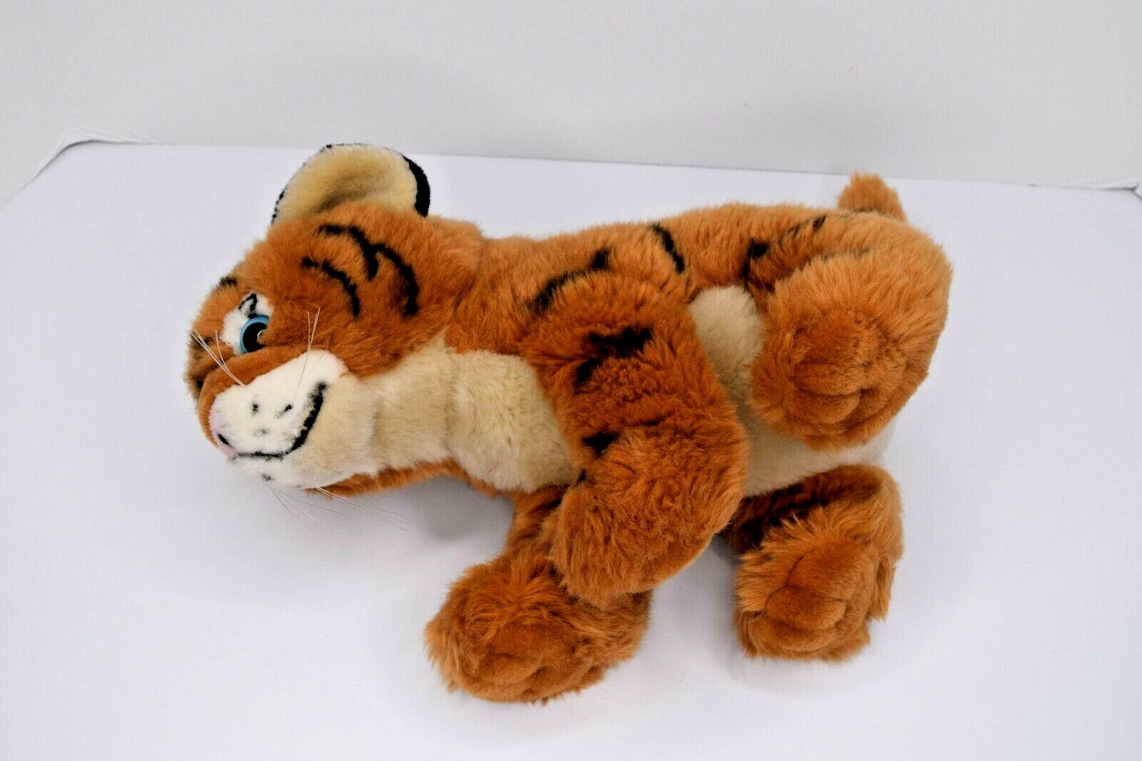 2007 K&M Orange Tiger Cub Plush 11" Stuffed Animal w/ Blue Eyes | eBay