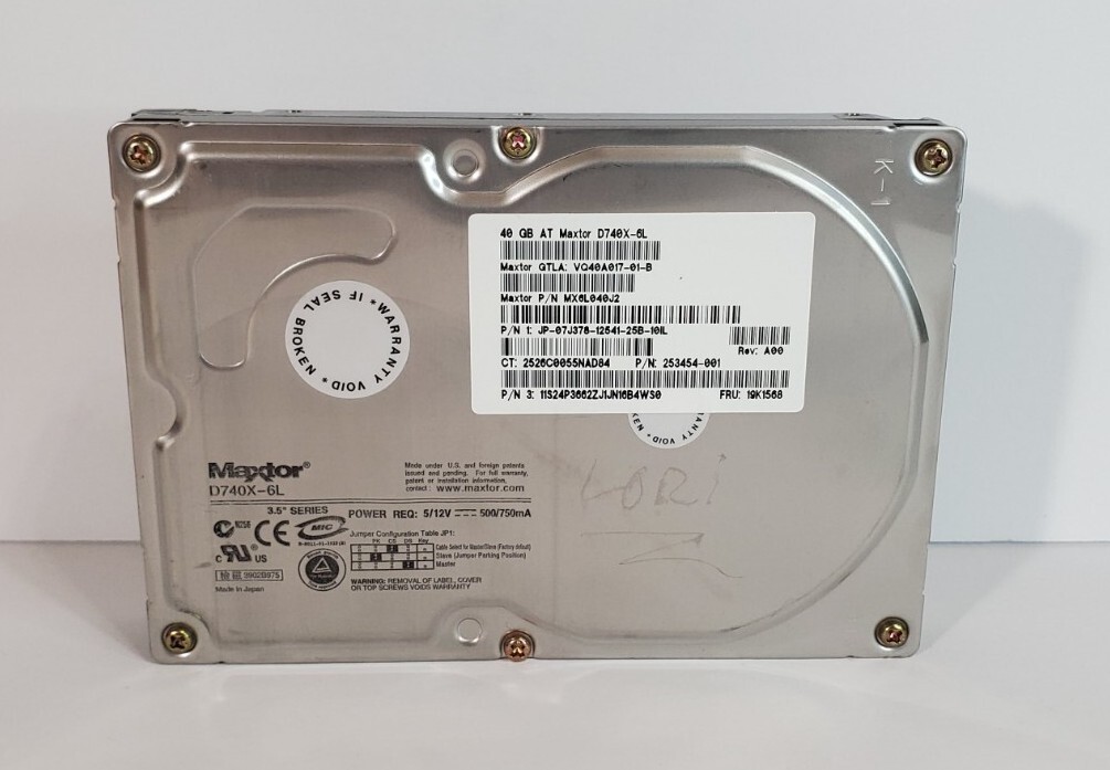 Maxtor D740X-6L MX6L040J2 40GB IDE HDD Internal Hard Drive TESTED/CLEAN ...