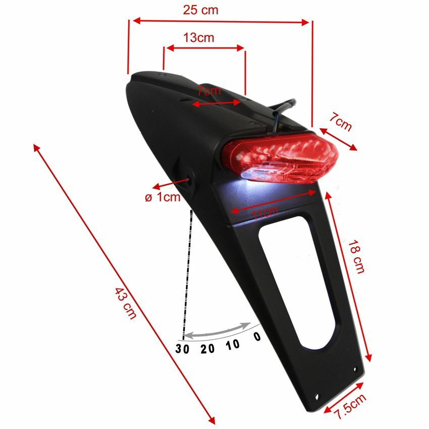 Light LED Red Rear Enduro Homolog. Fantic 125 Tz Er Cab Com 4T 2011 ...