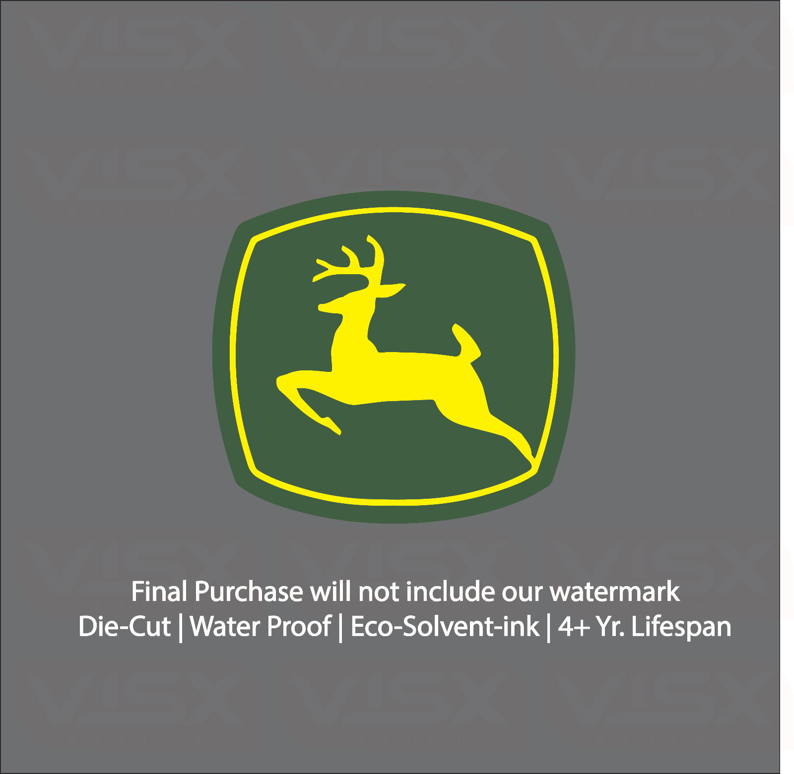 John Deere Vinyl Decal Car Window Sticker Laptop Bumper Green yellow ...