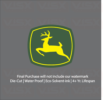 John Deere Vinyl Decal Car Window Sticker Laptop Bumper Green yellow ...
