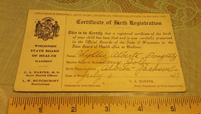PC Certificate Birth Registration Wisconsin Health Albion Black River ...