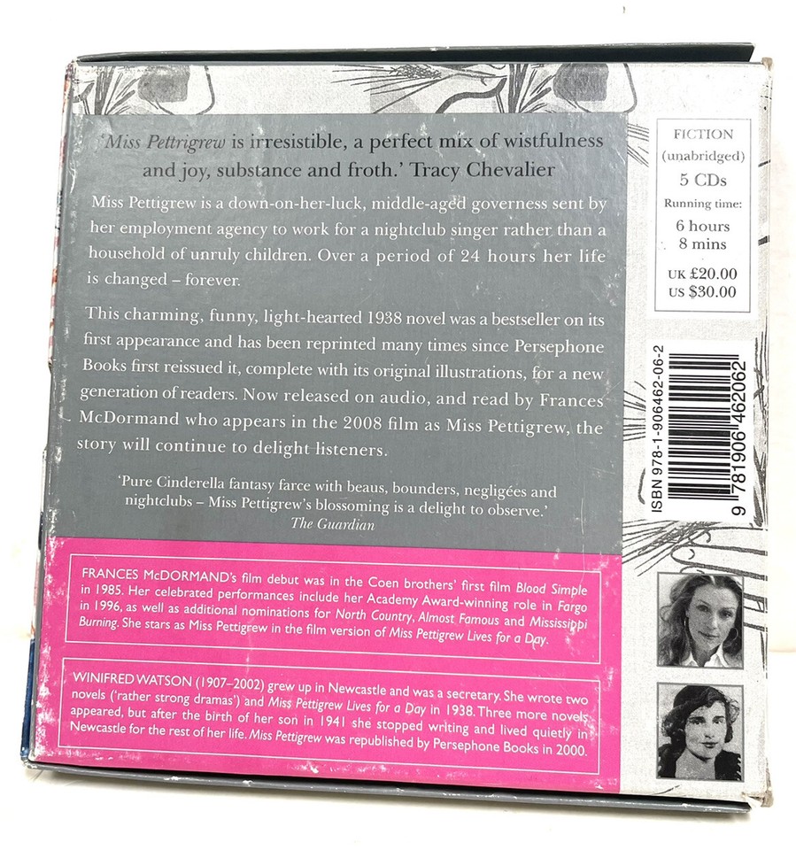 Miss Pettigrew Lives For A Day by Winifred Watson CD Audiobook ...