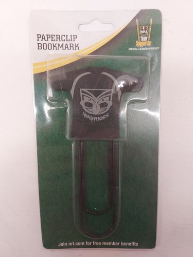 NRL New Zealand Warriors Jersey Paperclip Bookmark Book Reading ...