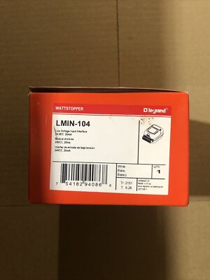 WattStopper LMIN-104 Low Voltage Interface 24VDC White, New In Box ...