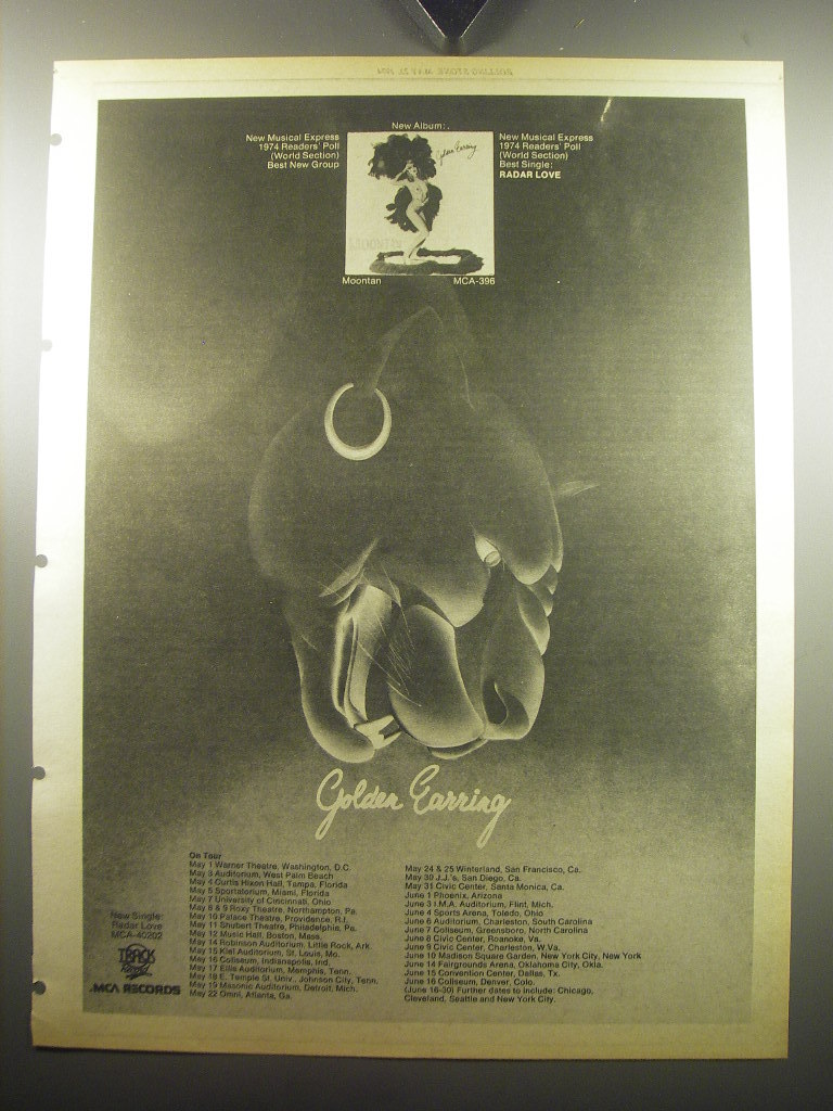 1974 Golden Earring Moontan Album Advertisement | eBay