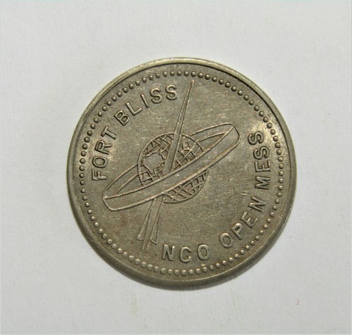 FORT Bliss Military 5c. Token NCO Open Mess | eBay
